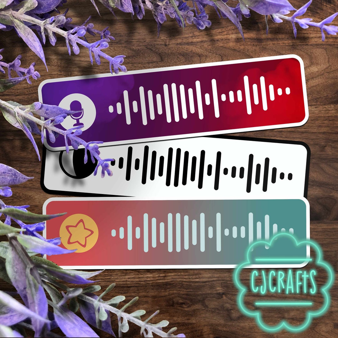 Customizable Music Sticker Code / Long Lasting Music Sticker / Podcast ...