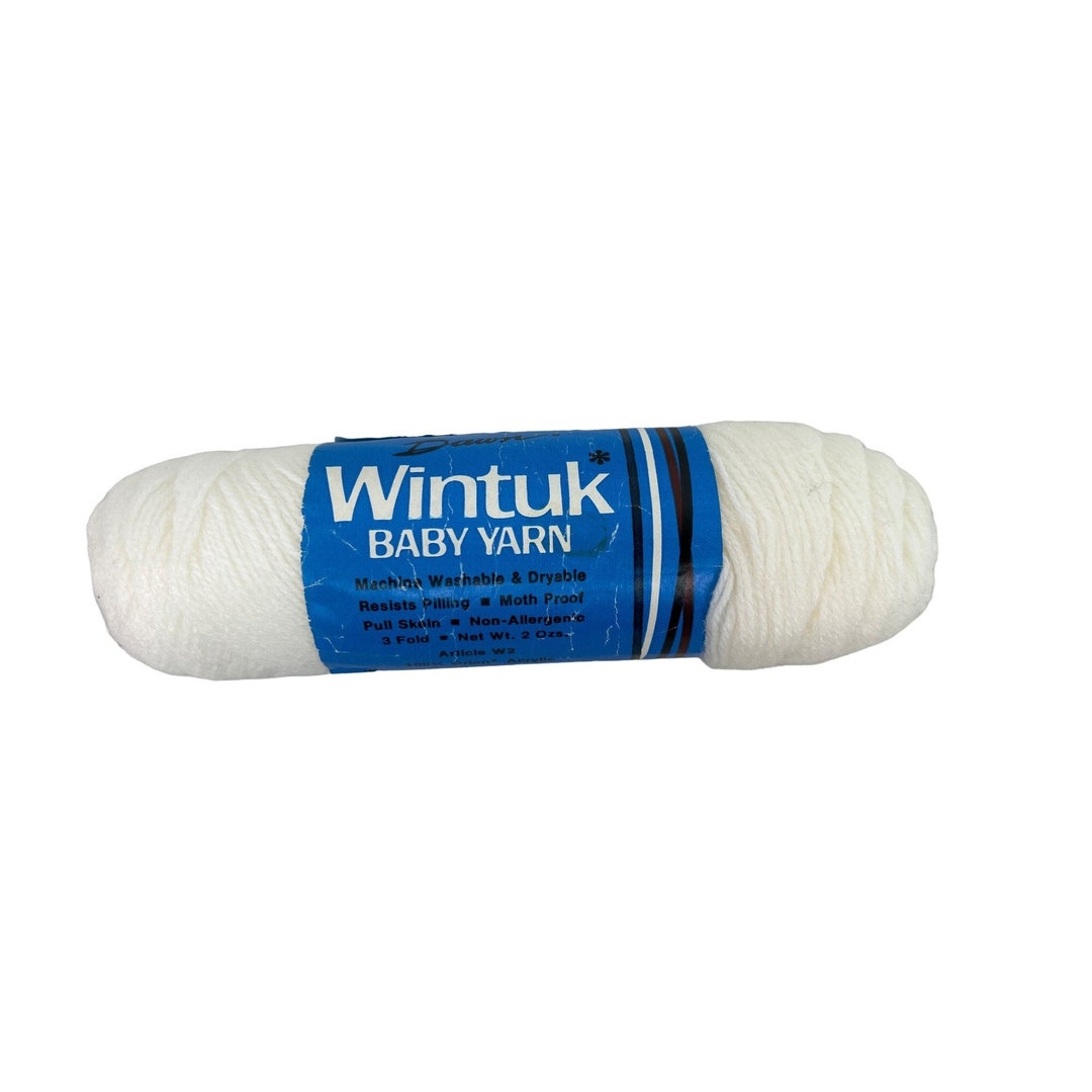 Dawn Wintuk Baby Yarn White 2 Oz Acrylic AT496 Vintage - Etsy