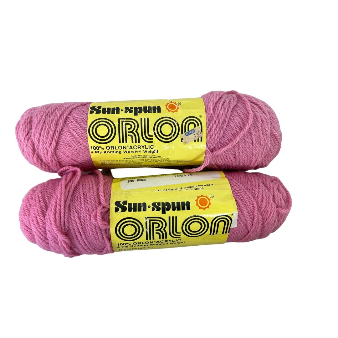 Caron Sun Spun Pink Acrylic Yarn 3 Oz AT435 Lot of 2 Vintage - Etsy