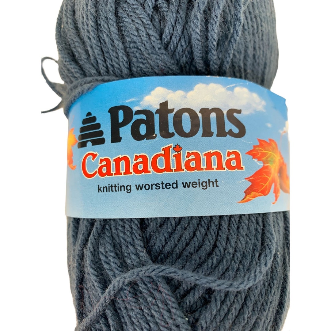 Patons Canadiana Yarn Acrylic Color 132 Dark Wedgewood Blue 3.5 Oz ...