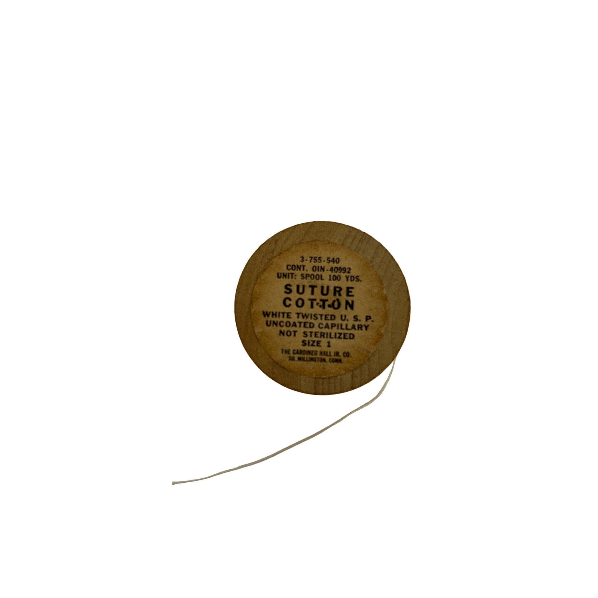 Gardiner Hall Surgical Suture Thread Twisted Cotton 100 Yds Size 1 ...