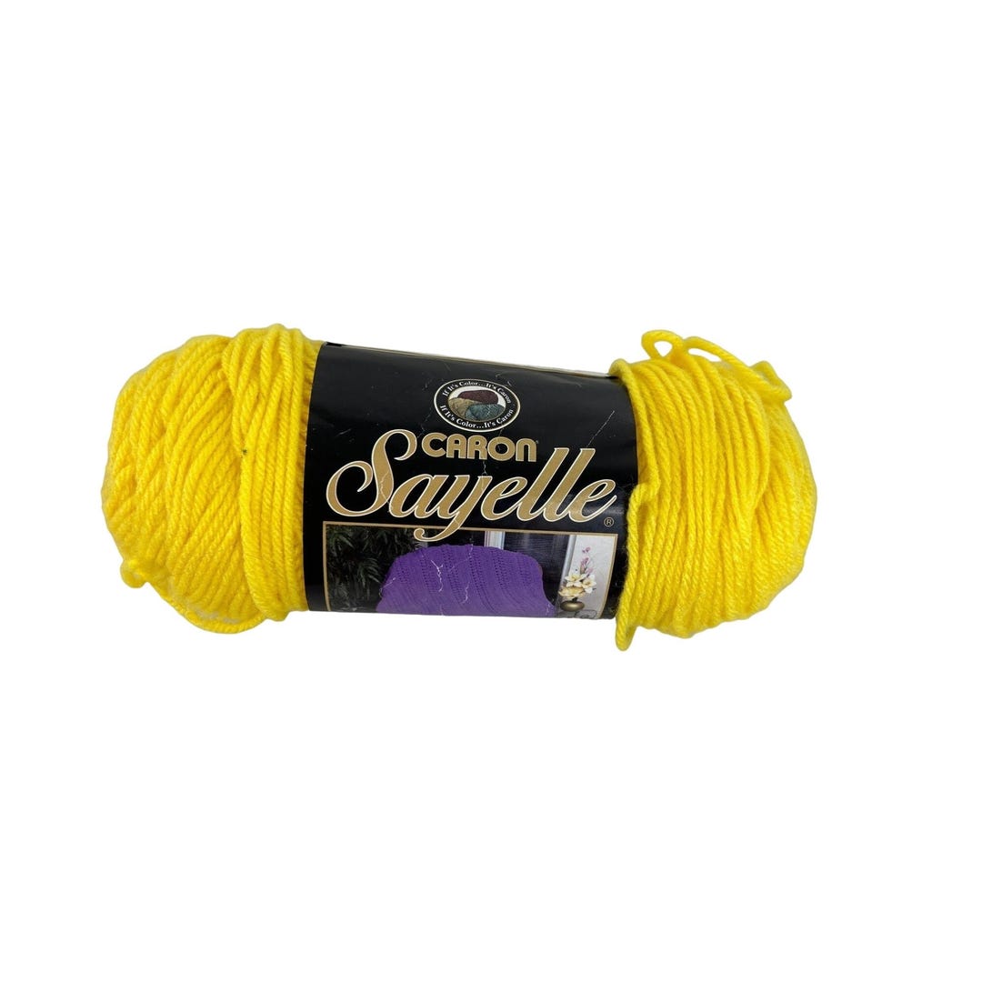 Caron Sayelle Lemon Yellow Yarn Acrylic 2.5 Oz 150 Yds AT858 - Etsy