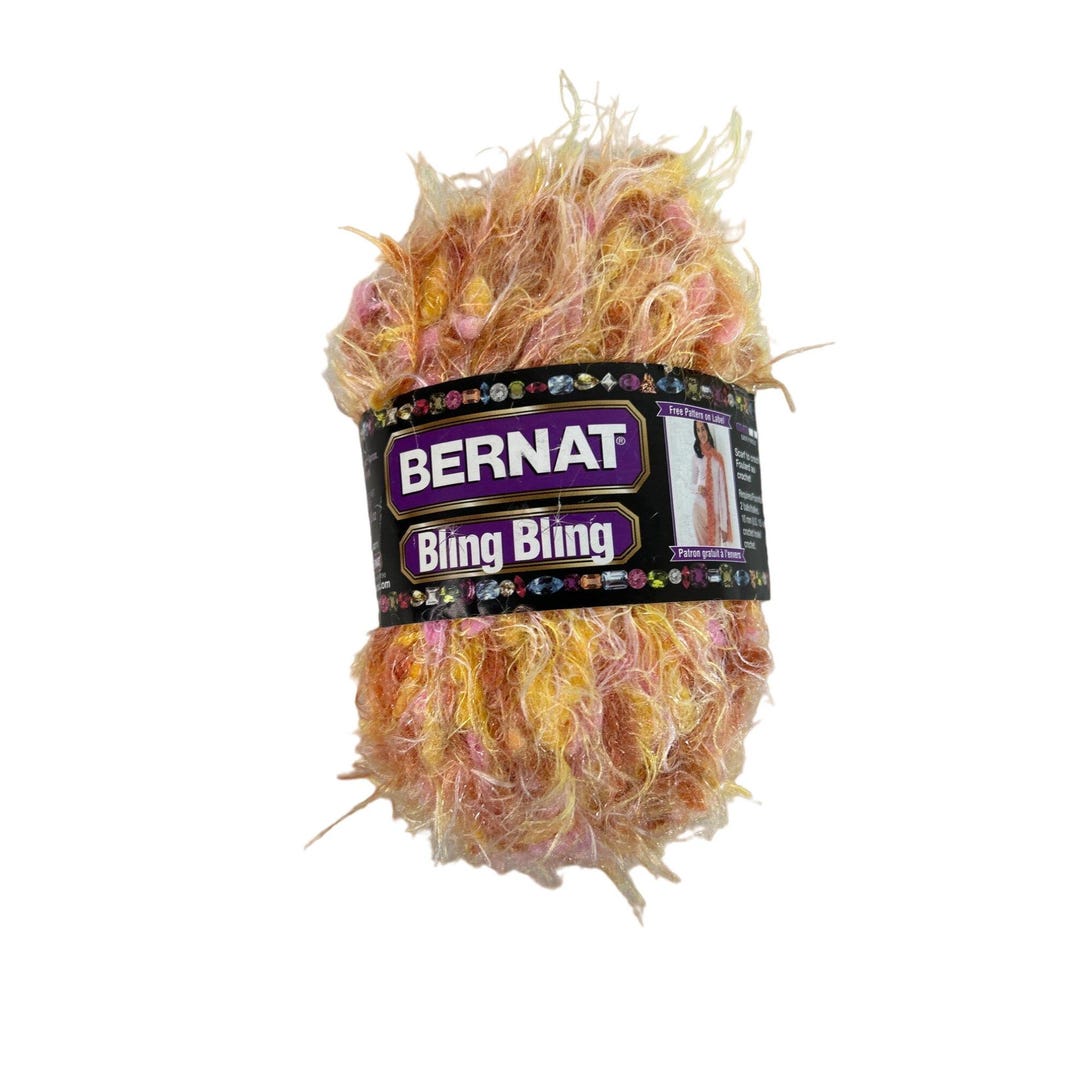 Bernat Bling Bling Yarn Twinkle Toes 5 Bulky Craft Metallic AT734 - Etsy