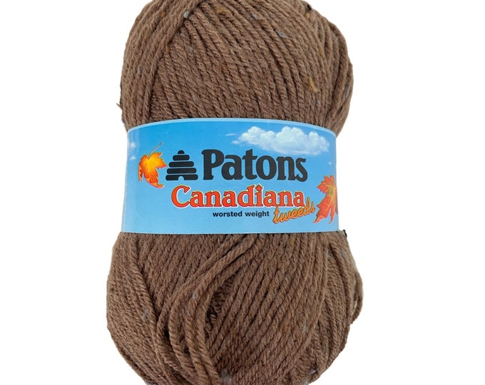 Patons Canadiana Tweeds Yarn Acrylic Color 6206 Light Brown 3.5 Oz ...