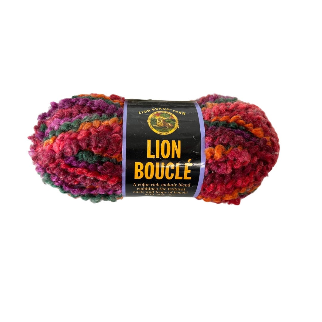 Lion Brand Yarn Lion Boucle #212 POPSICLE 2.5 Oz 57 Yds AT534 - Etsy