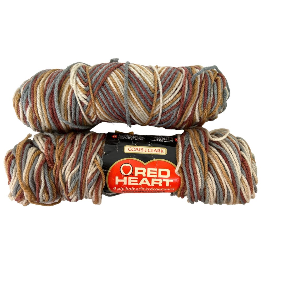 Red Heart Wintuk Yarn 3 Oz 988 Beachwood Vintage Orlon Acrylic AT554 ...