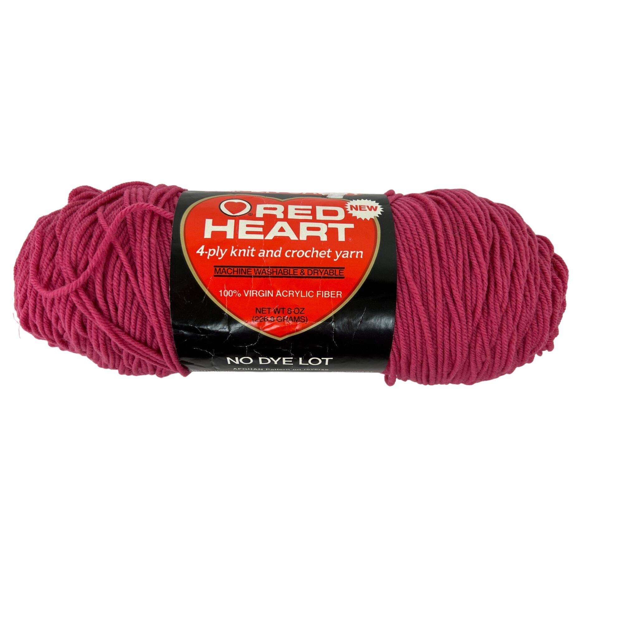 Red Heart Super Saver Yarn Raspberry Pink Acrylic 8 Oz AT739 - Etsy