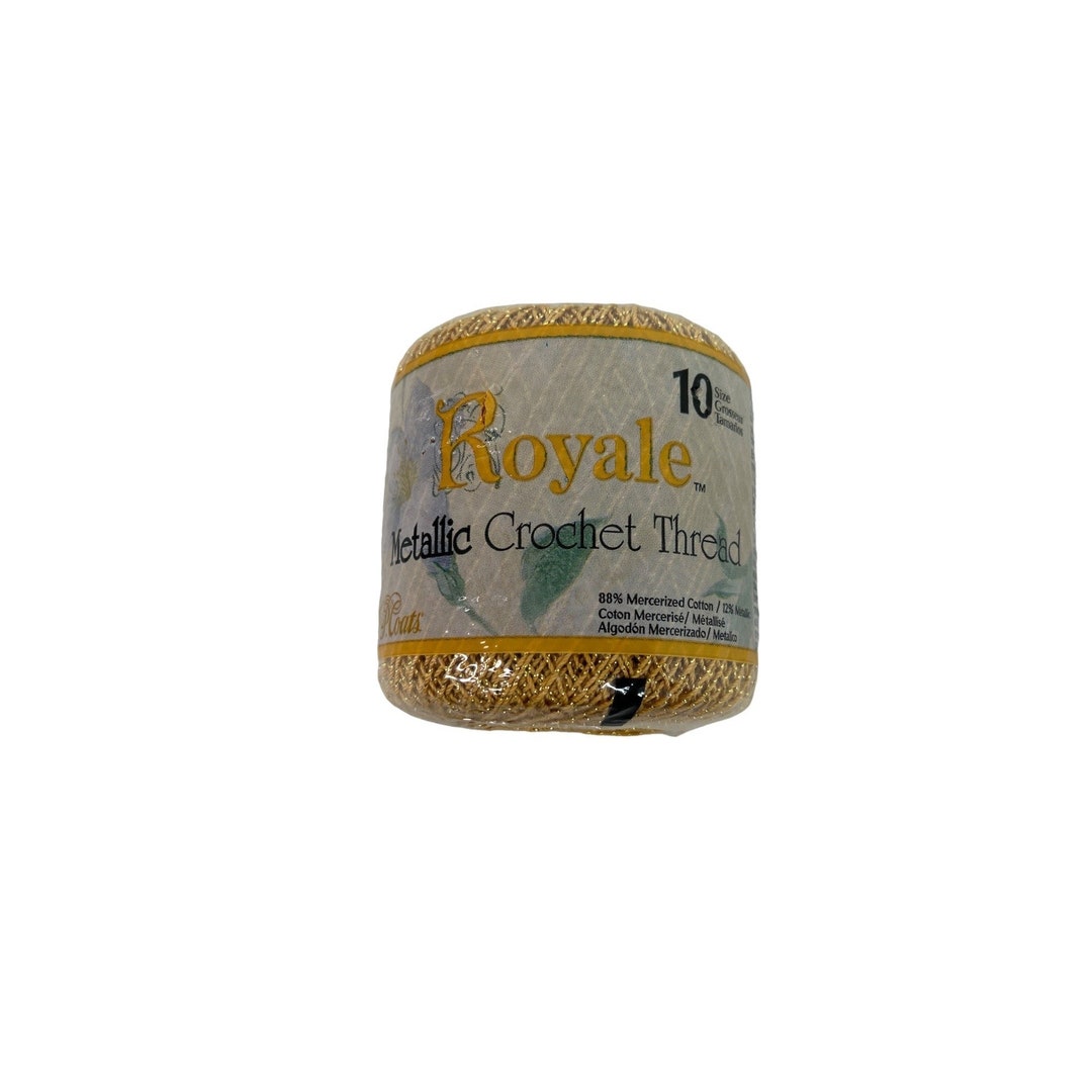 J & P Coats Royale Crochet Thread Metallic Gold Size 10 AT463 - Etsy