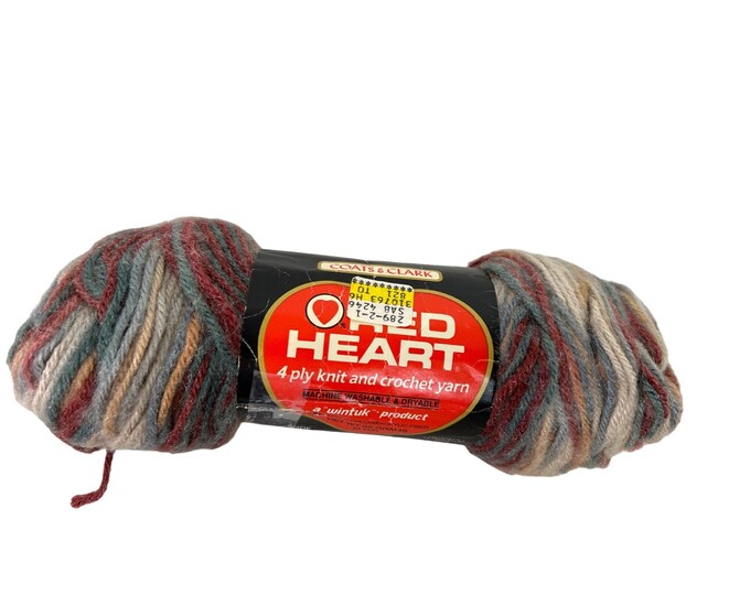 Red Heart Wintuk Yarn 988 Beachwood 3 Oz Vintage Orlon Acrylic USA ...