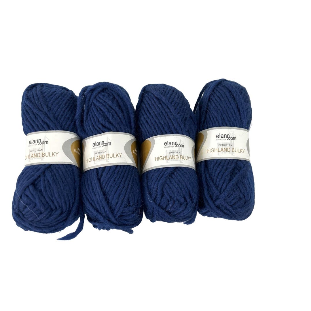 Elann Collection Peruvian Highland Wool Yarn Navy Super Bulky AT 844 ...