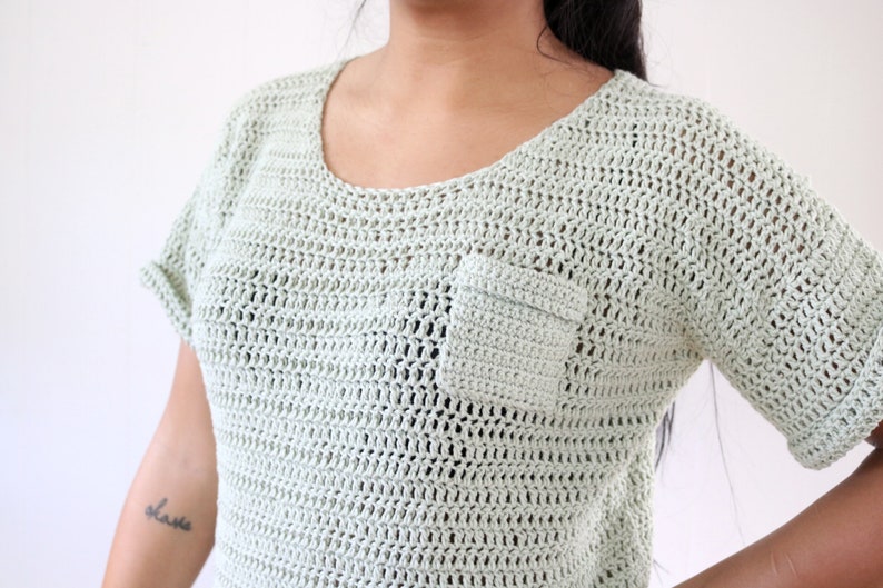 Crochet Shirt Pattern, Beginner Crochet Top, Crochet Garment for ...