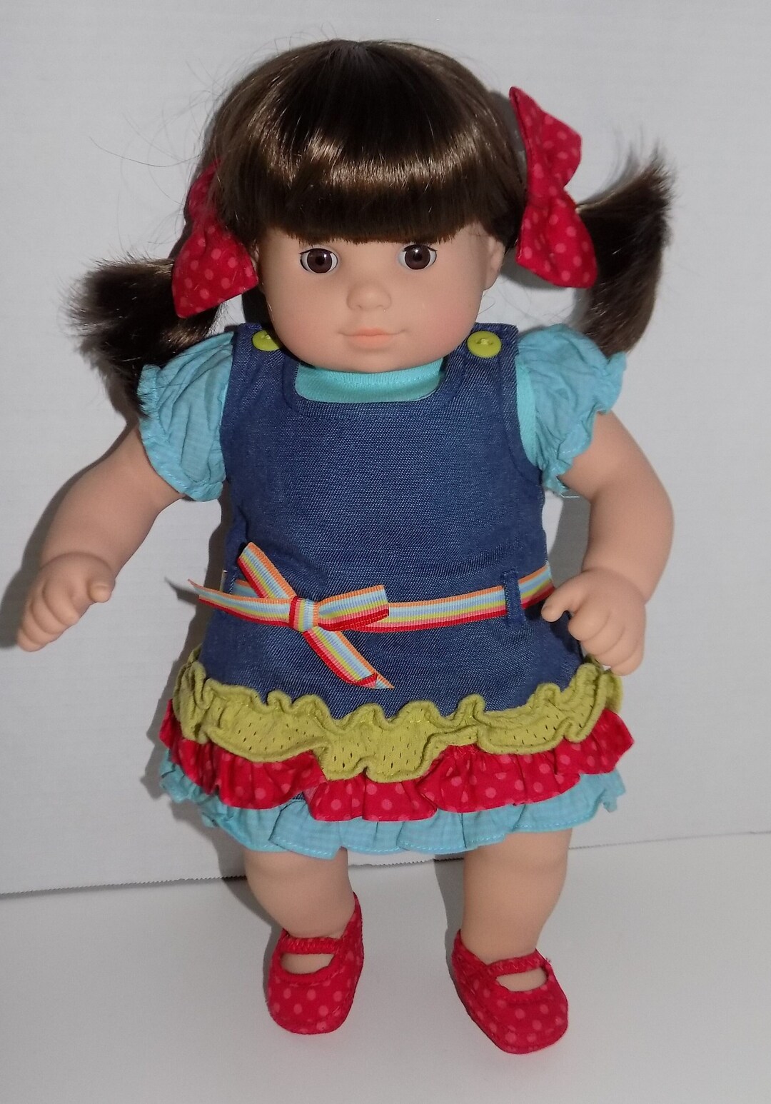 HTF Retired Bitty Twin American Girl Baby Dolls Twins Brown Hair W ...