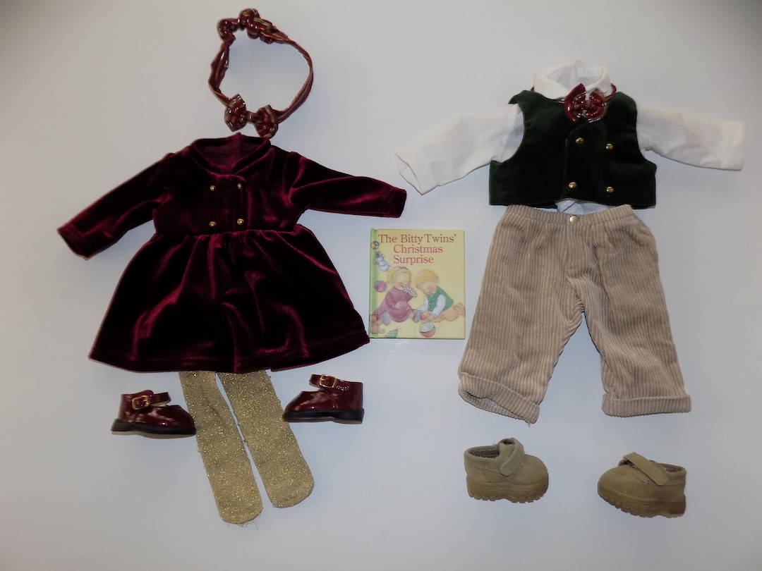 Retired Bitty Twins Holiday Christmas Outfits American Girl Baby Doll ...