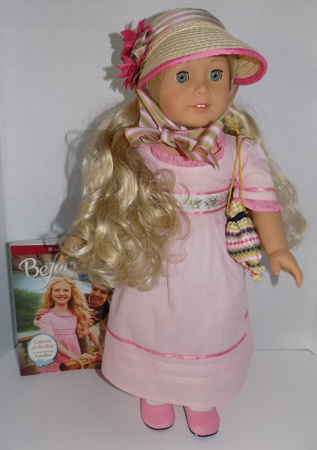 HTF Retired Caroline Historical American Girl Doll 18 W Meet Outfit ...
