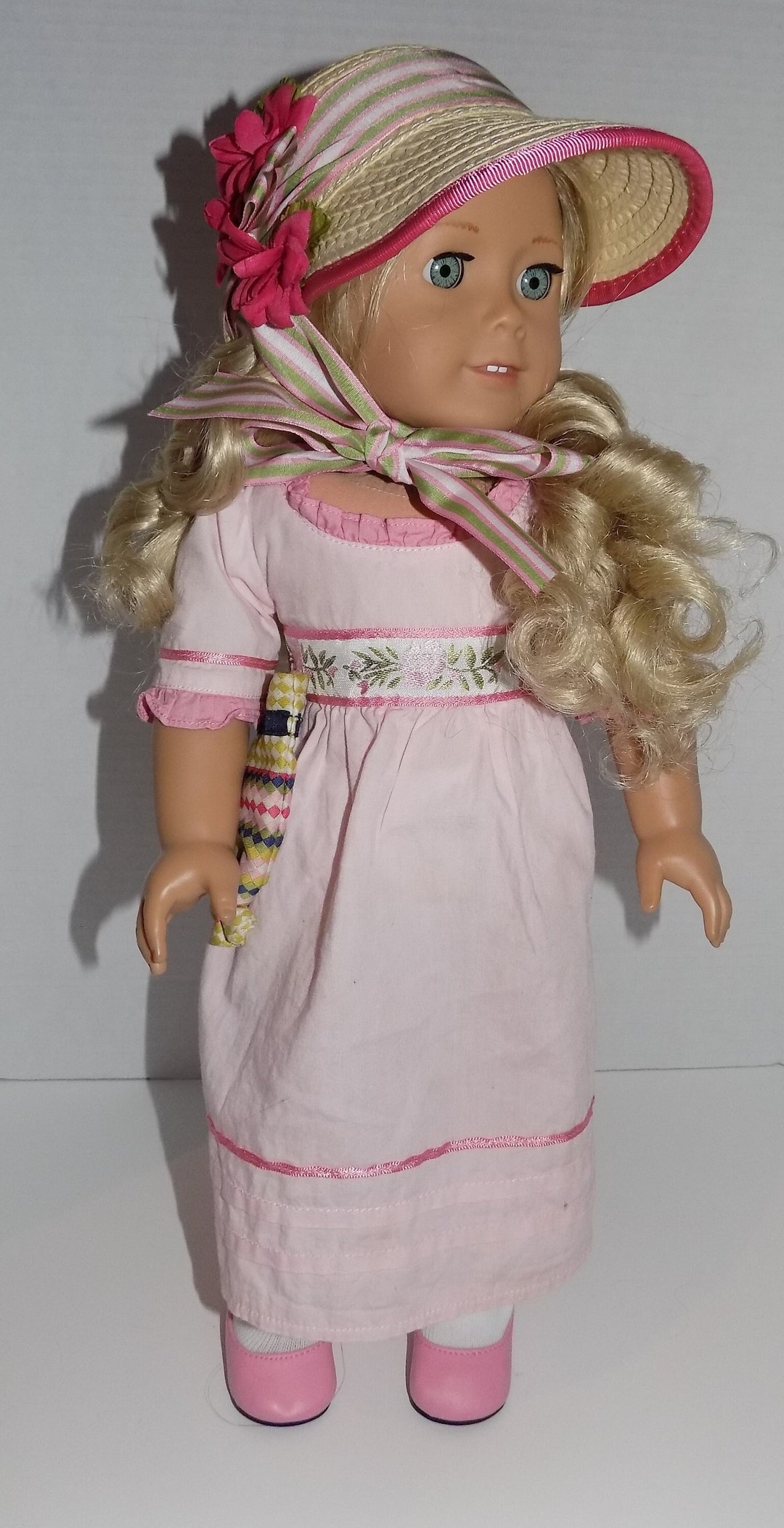 HTF Caroline American Girl Doll W Meet Outfit, Bonnet Hat, Purse - Etsy