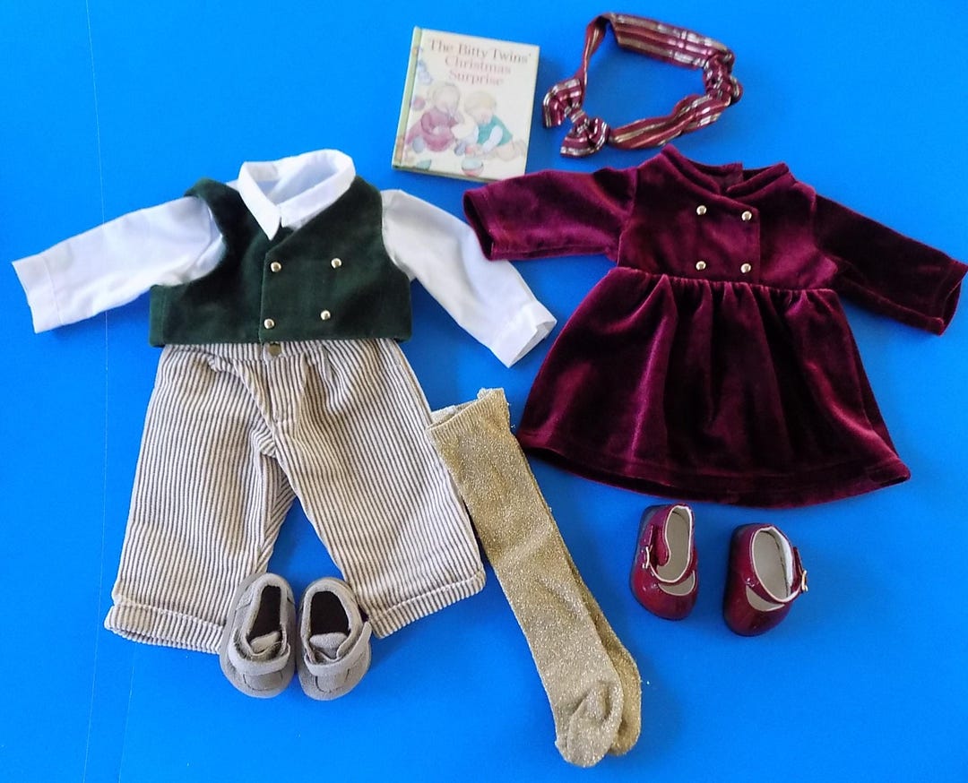 Bitty Twins 2003 Holiday Outfits Boy American Girl Baby Doll Christmas ...
