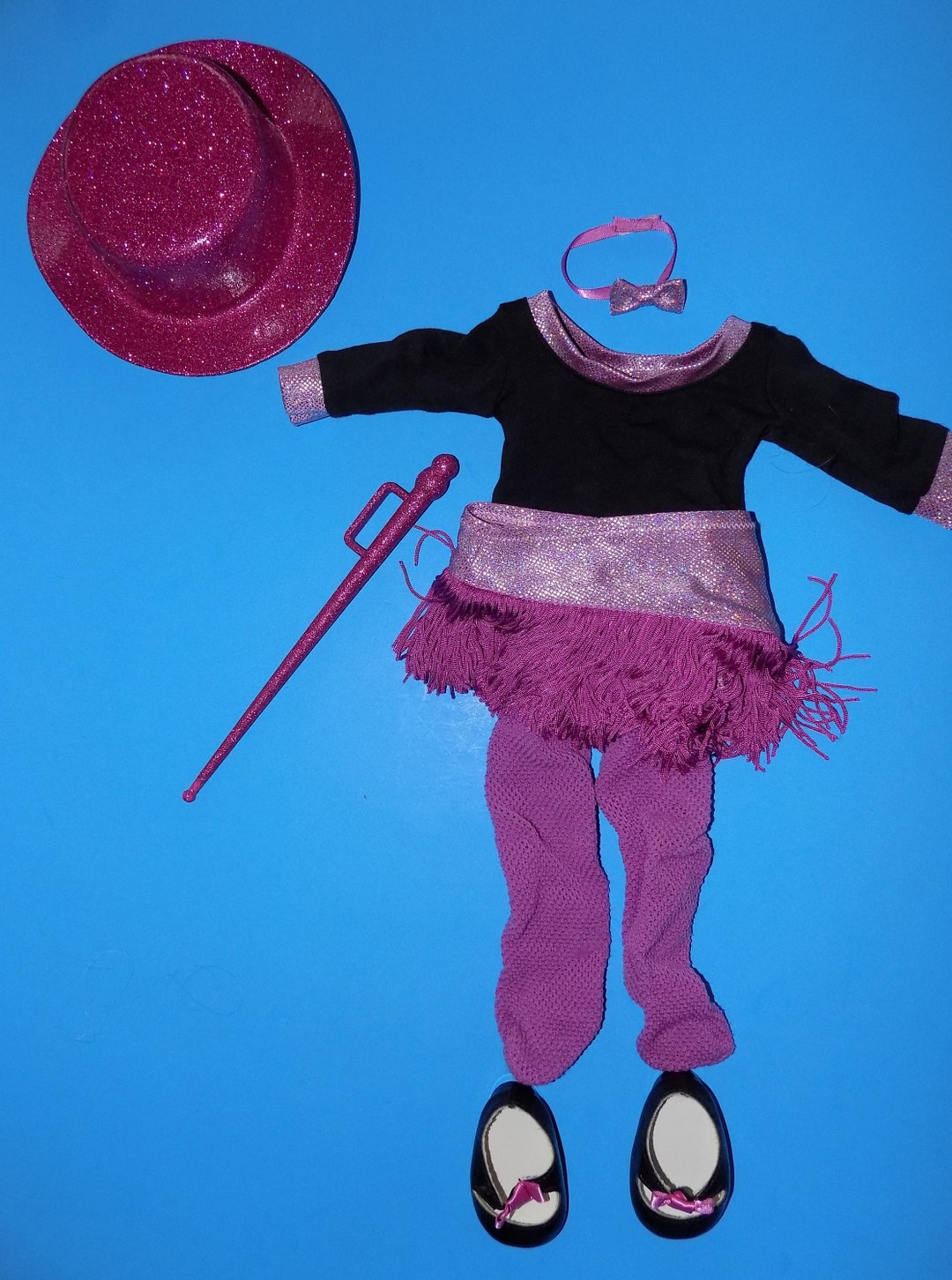 Retired American Girl Tap Dance Outfit Purple Black W Hat Cane - Etsy