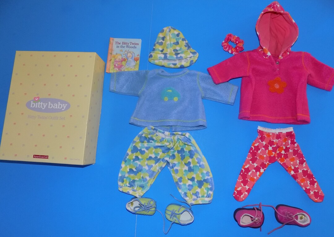 Retired Bitty Twins Fall Frolic Baby Doll Outfits Fleece Woods Sets ...