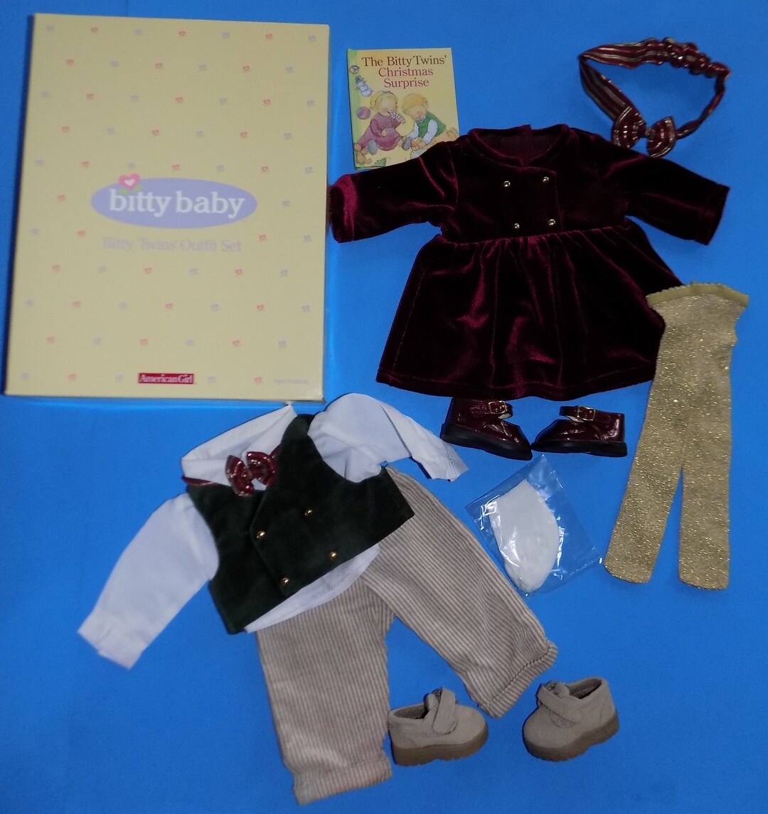 NIB Bitty Twins 2003 Holiday Outfits Boy American Girl Baby Doll ...