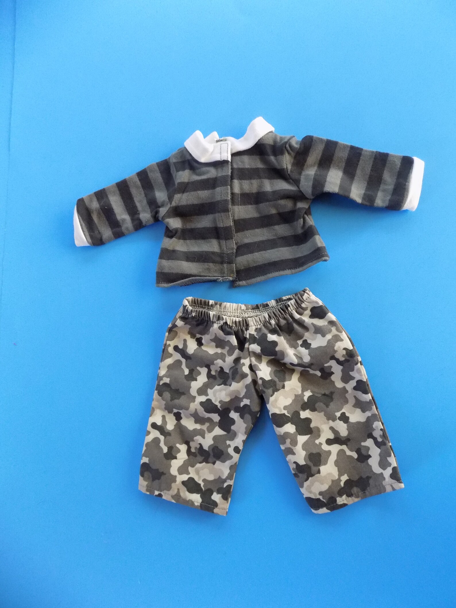 HTF Retired Bitty Twins American Girl Baby Doll Camouflage Gray Boy ...