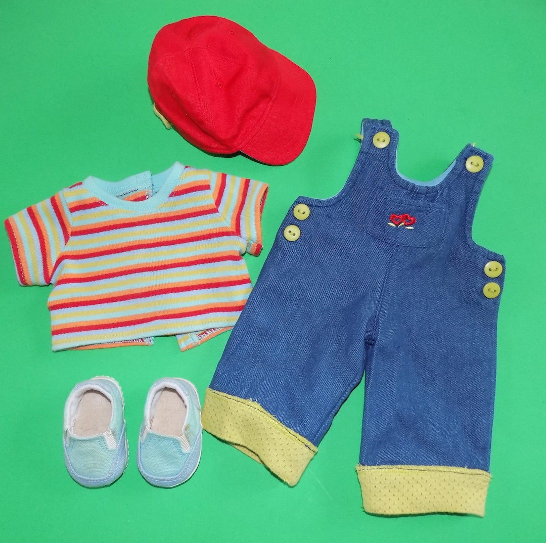 HTF Bitty Twin American Girl Baby Doll Denim Overalls Meet Outfit W ...