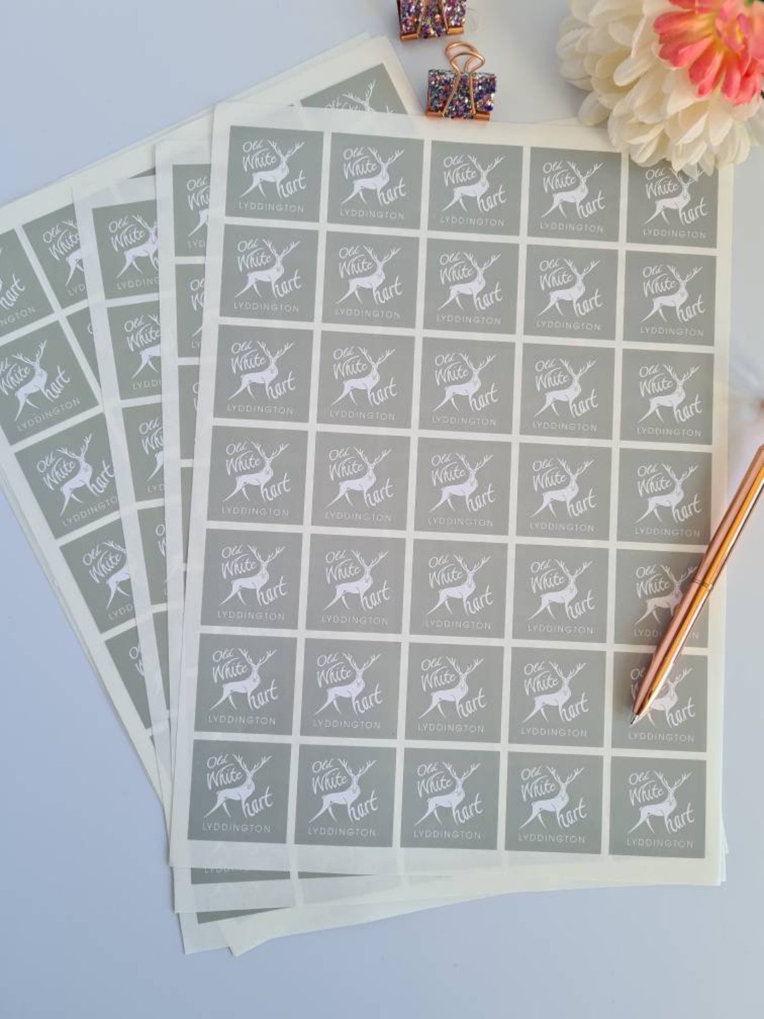 Square Logo Stickers, Business Logo Stickers, Business Stickers, Small ...