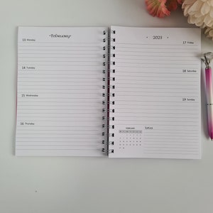 Personalised A5 Weekly Diary, Girl Boss Design, 2026 Year, 26-27 ...