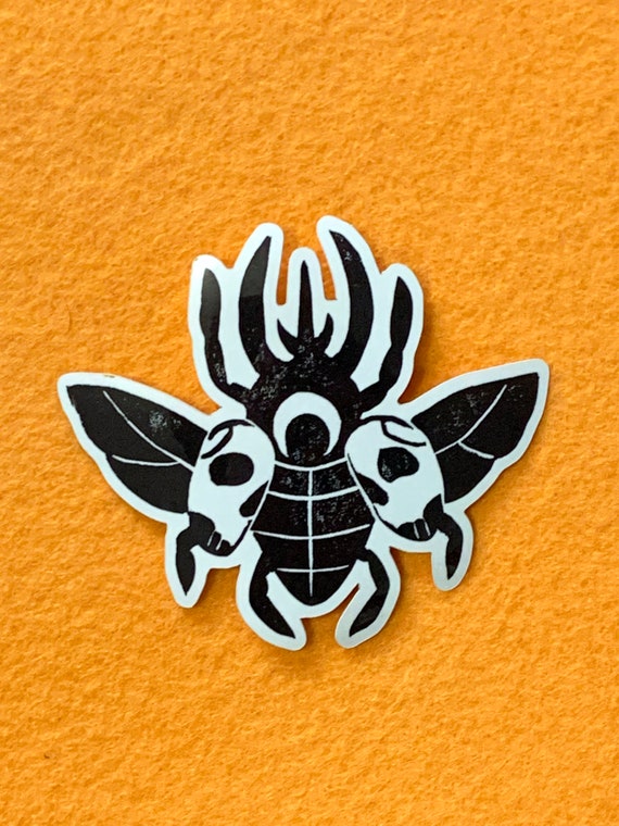 Skull Scarab Sticker - Etsy