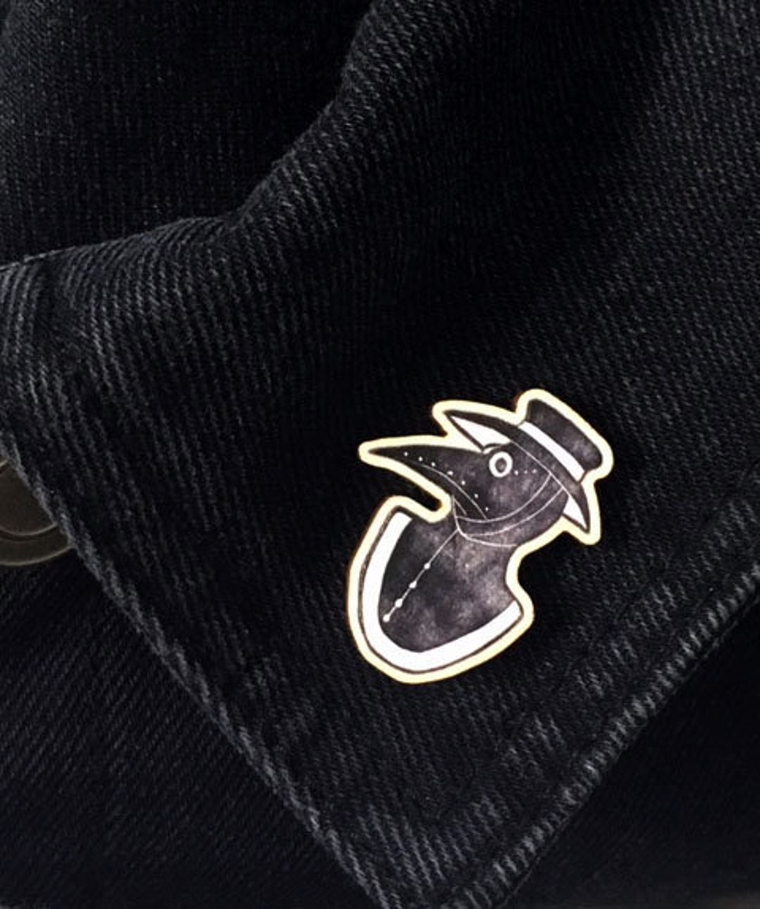 Plague Doctor Wooden Pin (25mm) - Etsy