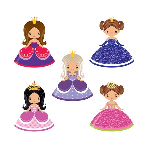 Princess Printable Clipart. Printable Doll. Printable Games. - Etsy