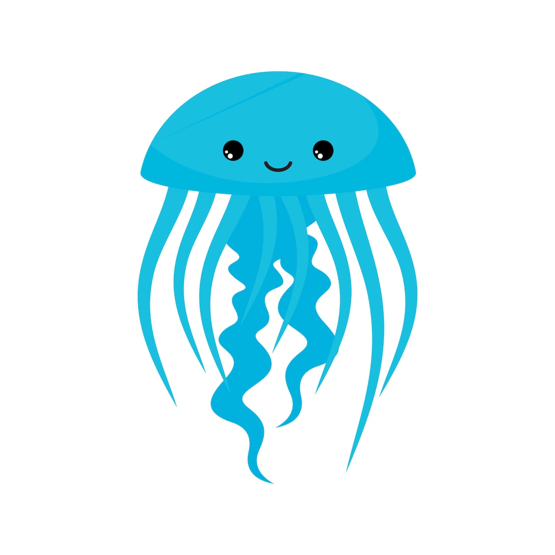 Jellyfish single clipart. Jellyfish graphic. Sea animals | Etsy