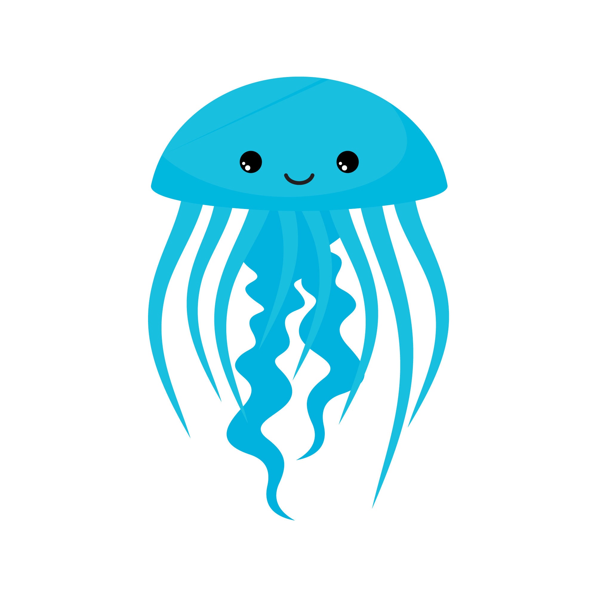 Qualle Single Clipart. Qualle Grafik. Meerestiere Clipart. - Etsy.de