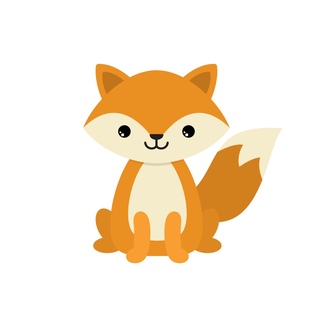 Fox Single Clipart. Fox Graphic. Digital Images, Instant Download. - Etsy