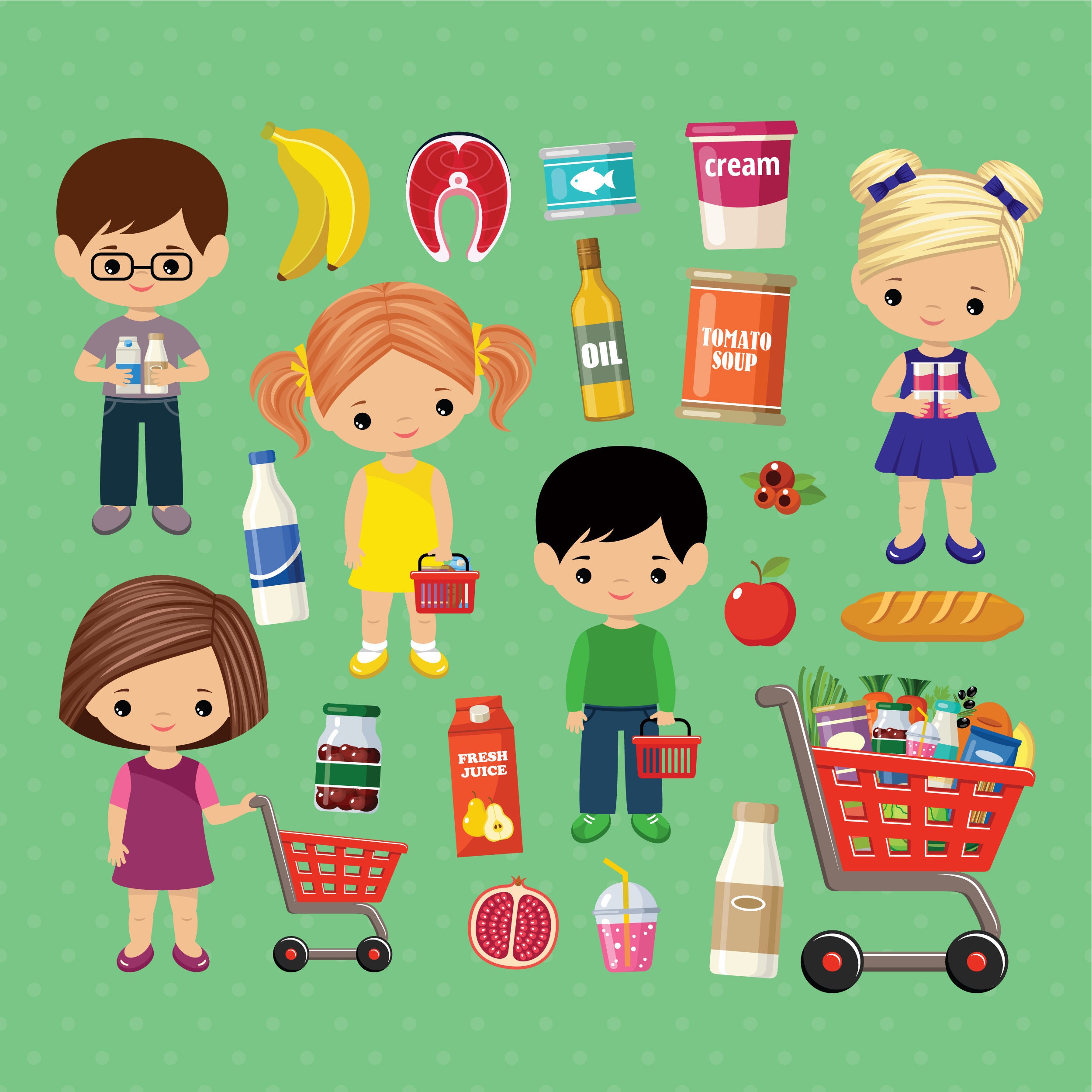 Supermarkets Clipart Of Children