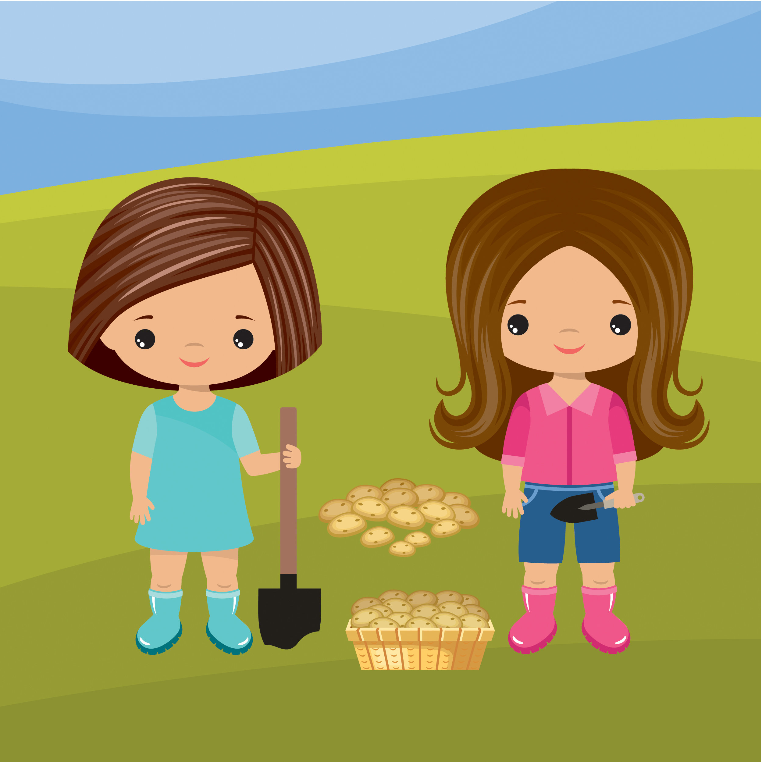 Farmer Girl Clipart