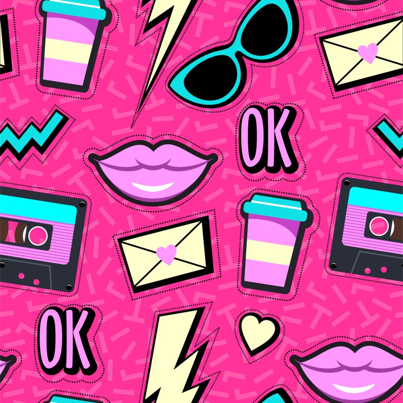 Digital Paper 90s 80s Patterns Seamless Printable. Memphis Style. - Etsy