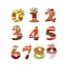 Numbers Digital Sweet. Printable Kids Numbers. Printable Party Figures ...