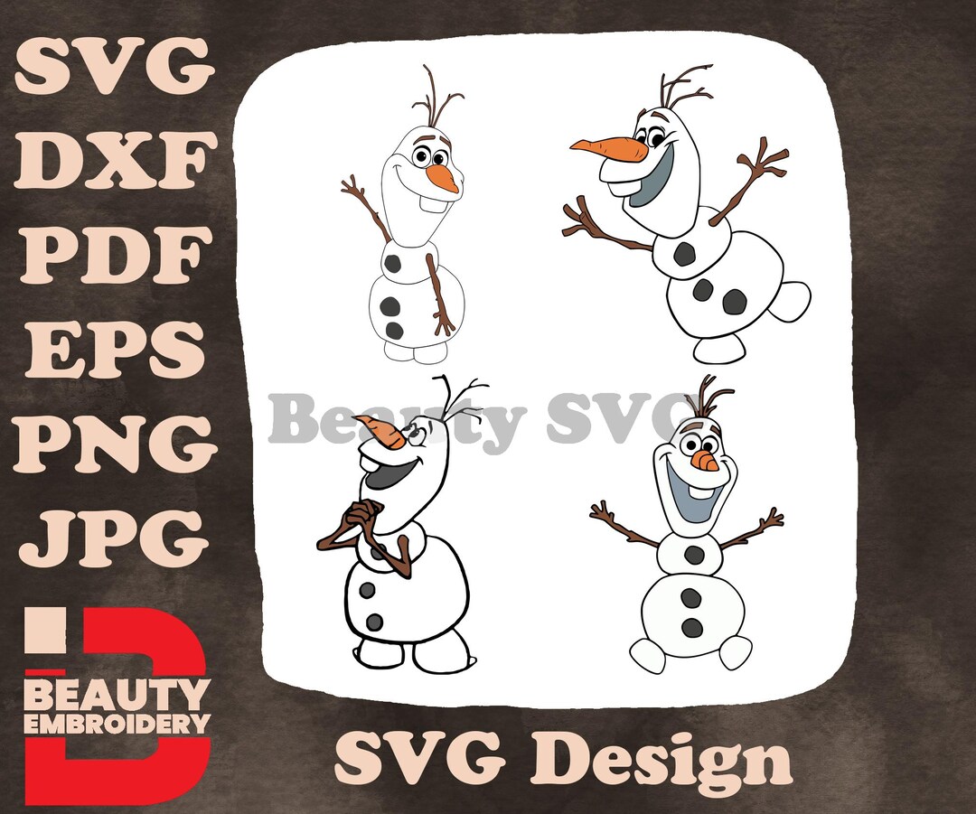 Frozen Olaf the Snowman Collection of Various Cute and Expressive Poses ...