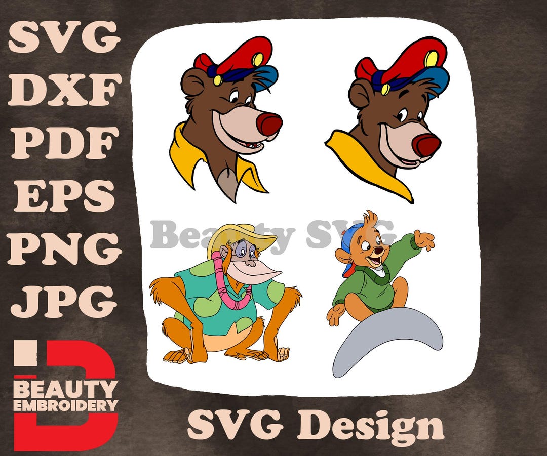 Disney Talespin Baloo Bear Pilot Kit Cloudkicker Navigating Adventure ...