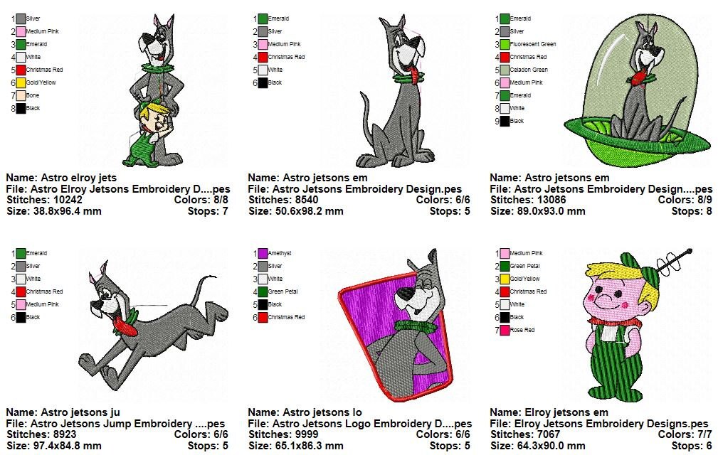 Package 21 Jetsons Embroidery Designs - Etsy Australia