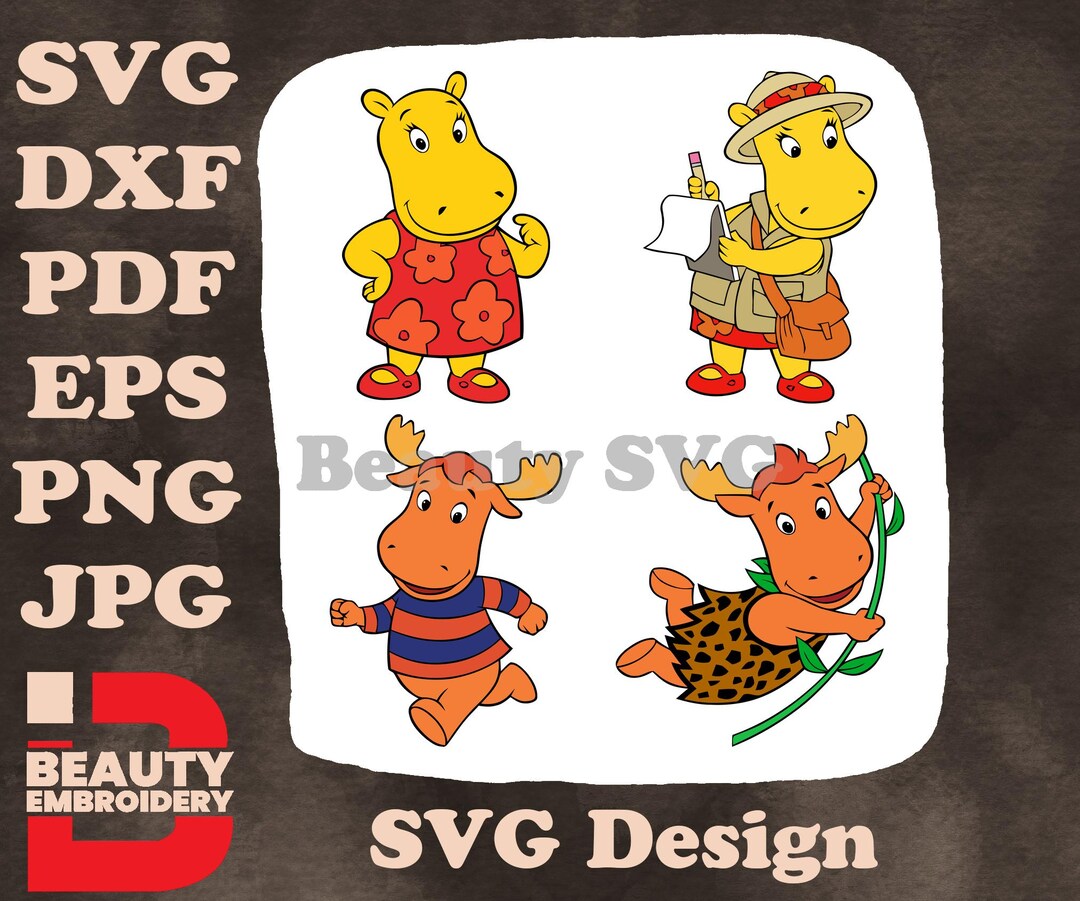 The Backyardigans - Tyrone Moose Austin Kangaroo Uniqua Pink Tasha ...