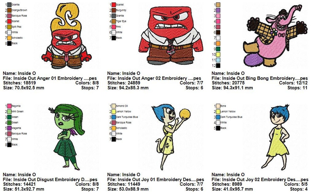 Package 14 Inside Out Embroidery Designs - Etsy UK