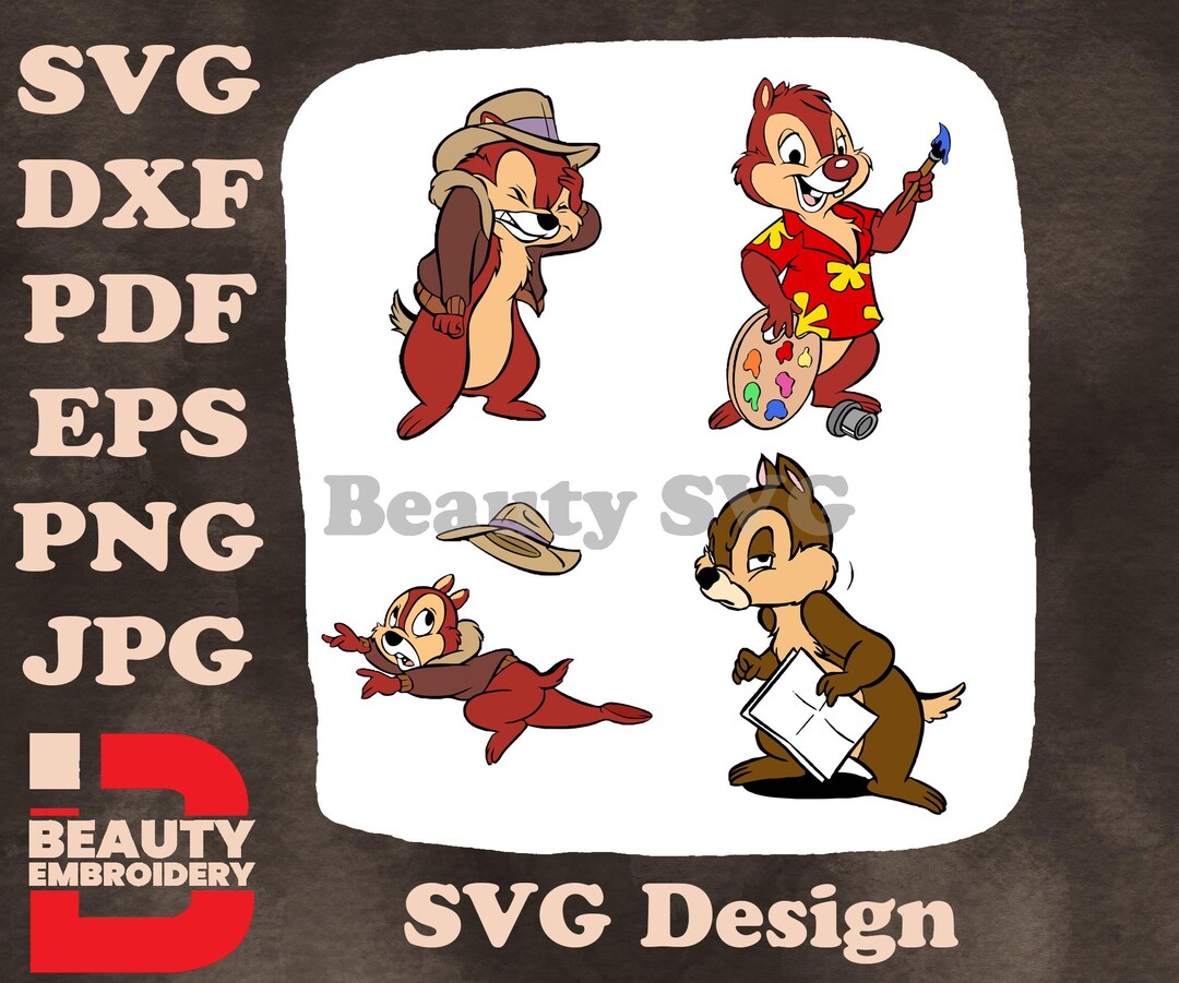 Chip and Dale Rescue Rangers Dale Artist Palette Chip With Hat Sleeping ...