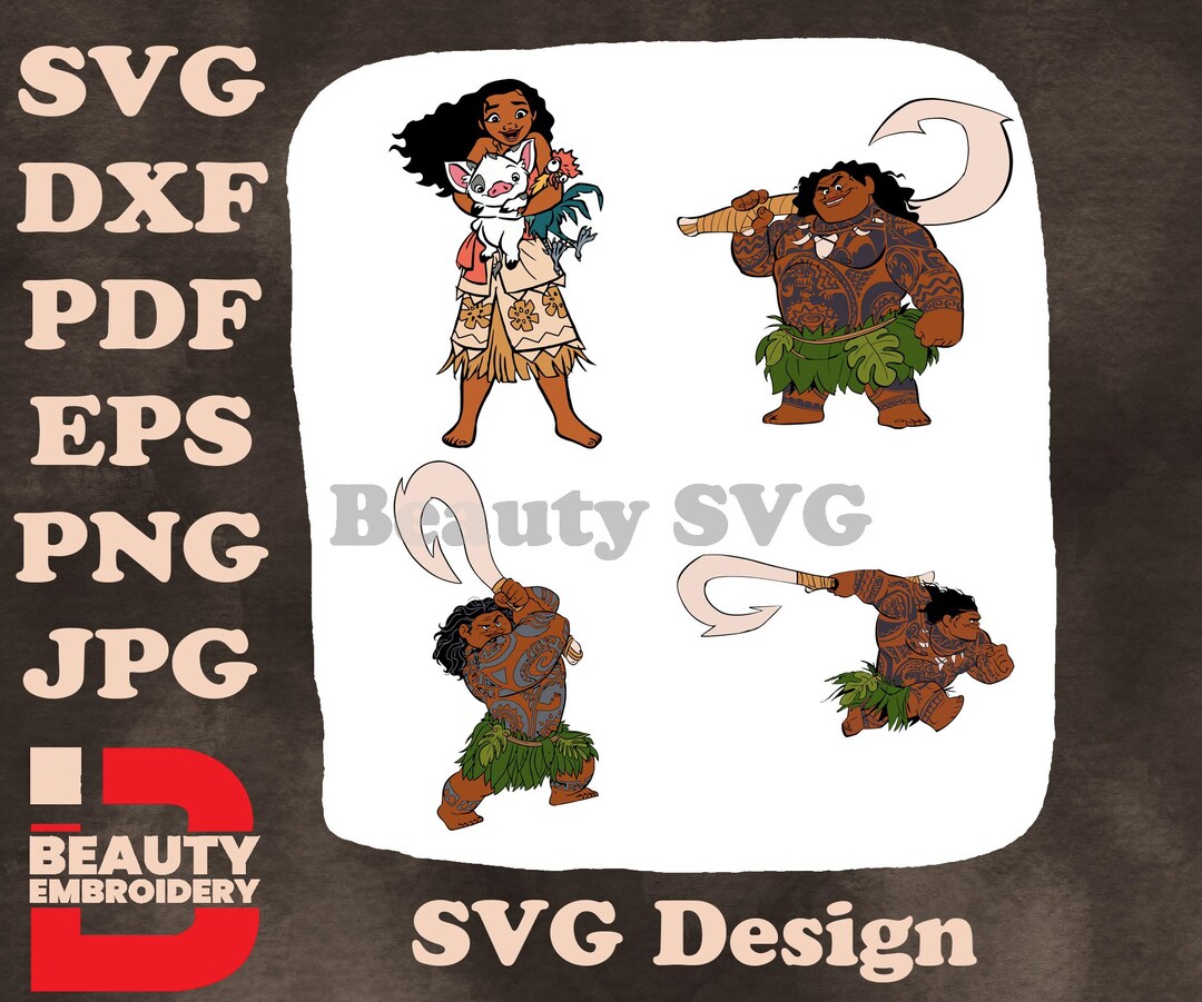 Moana Disney Movie - Moana and Maui With Fish Hook - Ocean Adventure ...