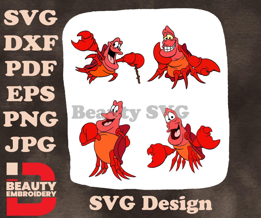 The Little Mermaid - Sebastian the Crab - Various Worried Happy and ...
