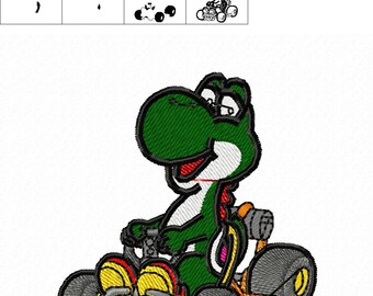 Yoshi Super Mario Head Applique Embroidery Design Instant Download - Etsy