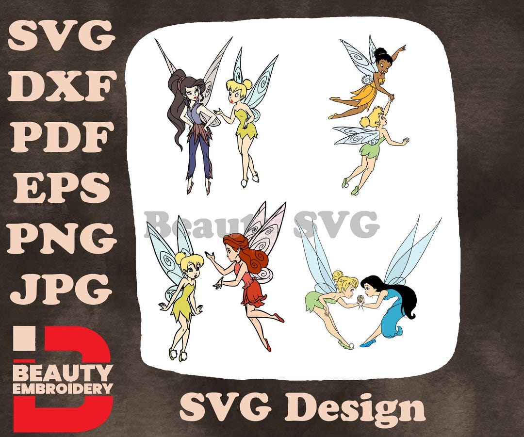 Disney Fairies Vidia Fawn Rosetta Tinker Bell Silvermist Interacting ...