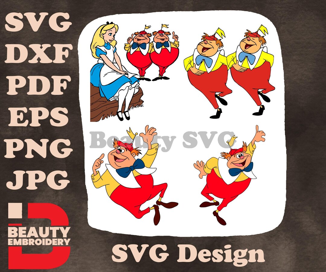 Disney Alice Wonderland Alice Tweedledee Tweedledum Cards Interaction ...