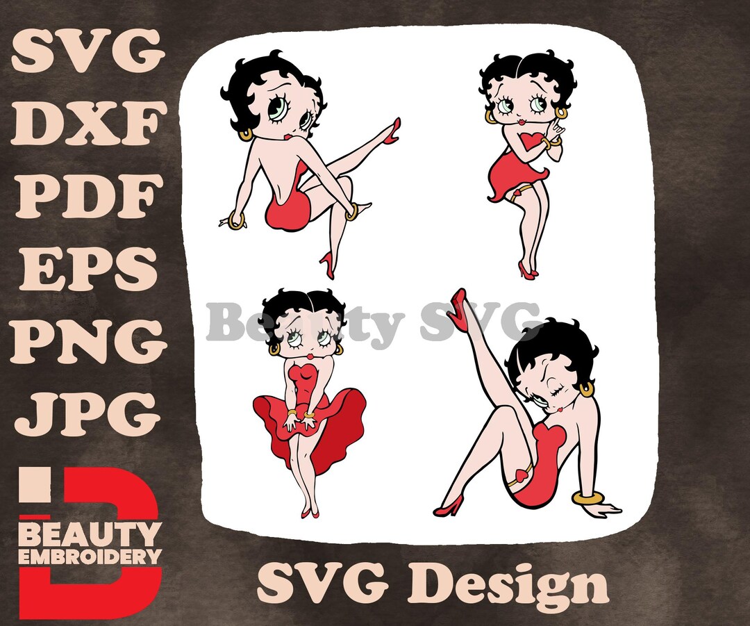 Betty Boop Flirty and Dynamic Poses in Her Signature Red Dress ...