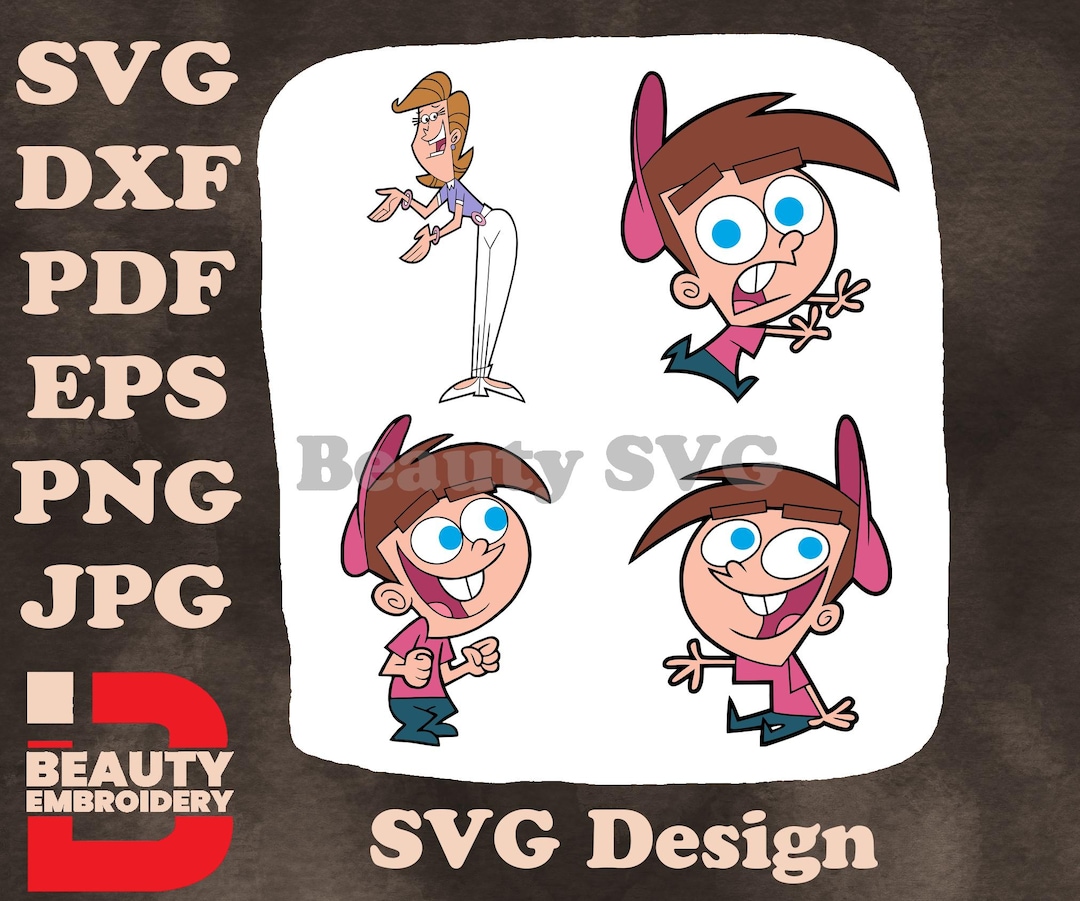 Fairly Oddparents Timmy Turner With Cosmo Wanda Fairy Godparents Close ...